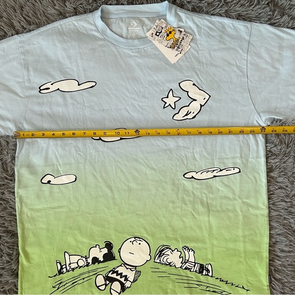 Converse | Shirts | Nwt Converse X Peanuts T Shirt Cloud Watching Snoopy Charlie Brown Oversize ...